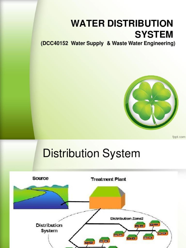 DCC40152 Chapter 4 Distribution System | PDF | Water | Water Supply Network