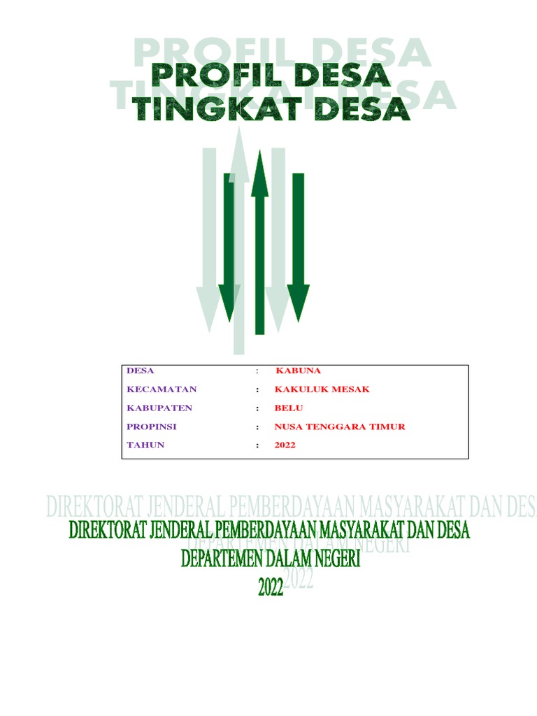 Profil Desa Kabuna2022 PDF | PDF