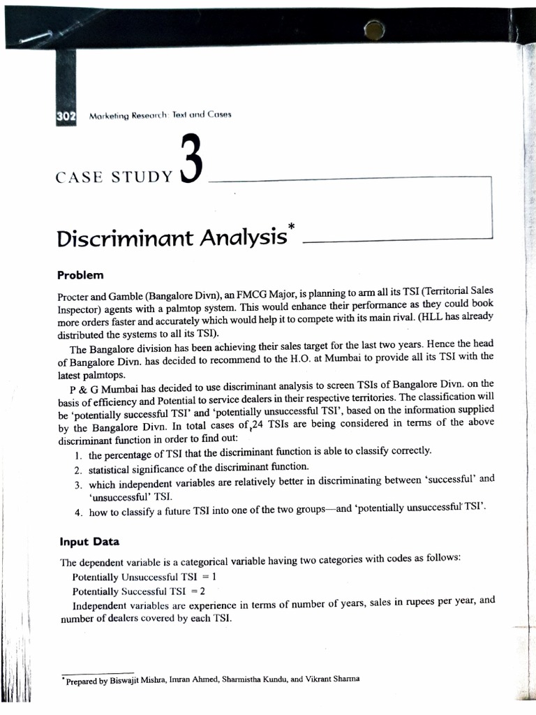 Discriminant Analysis Case Study | PDF