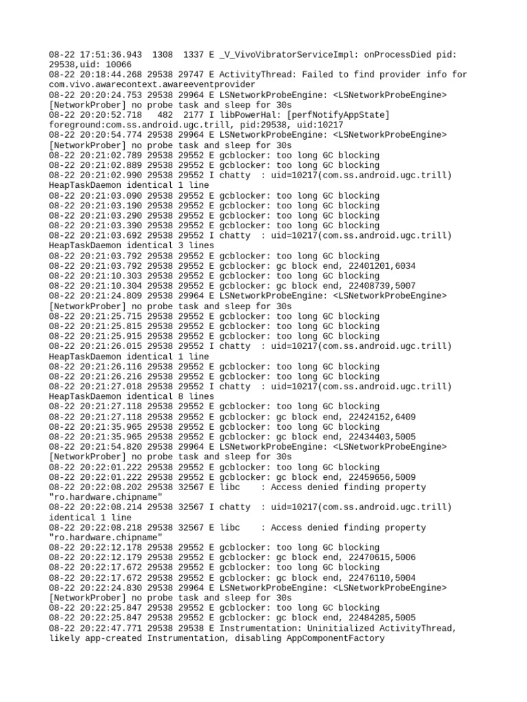 Log | PDF | Java (Programming Language) | Android (Operating System)