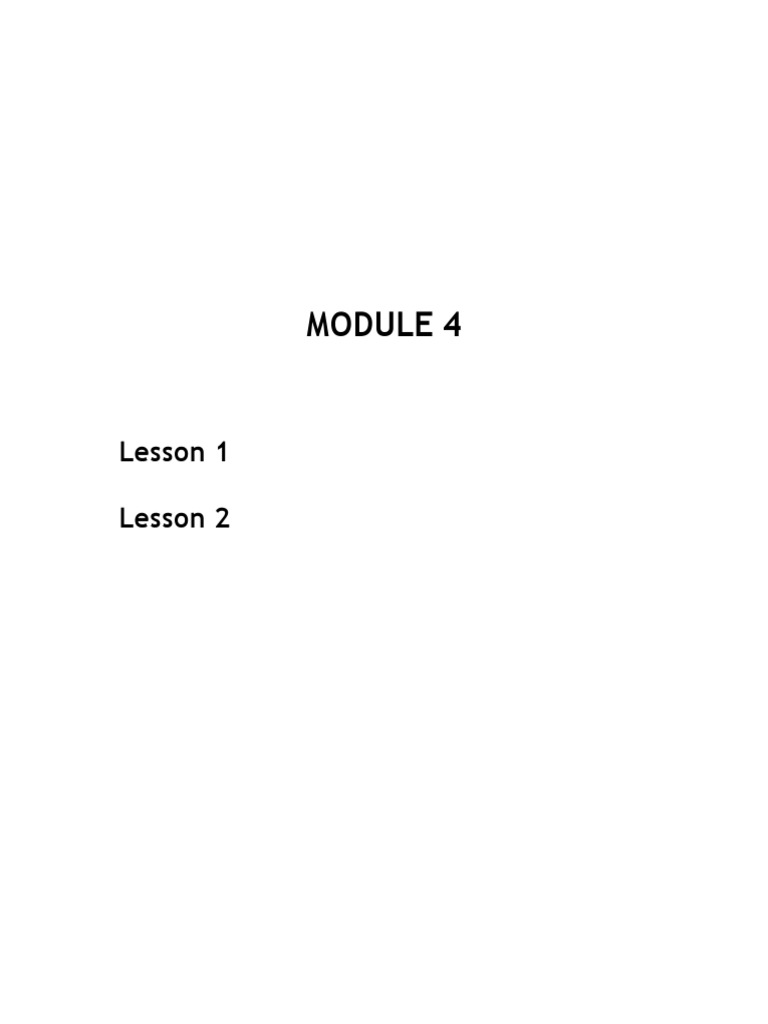 M4-Lesson 1 | PDF