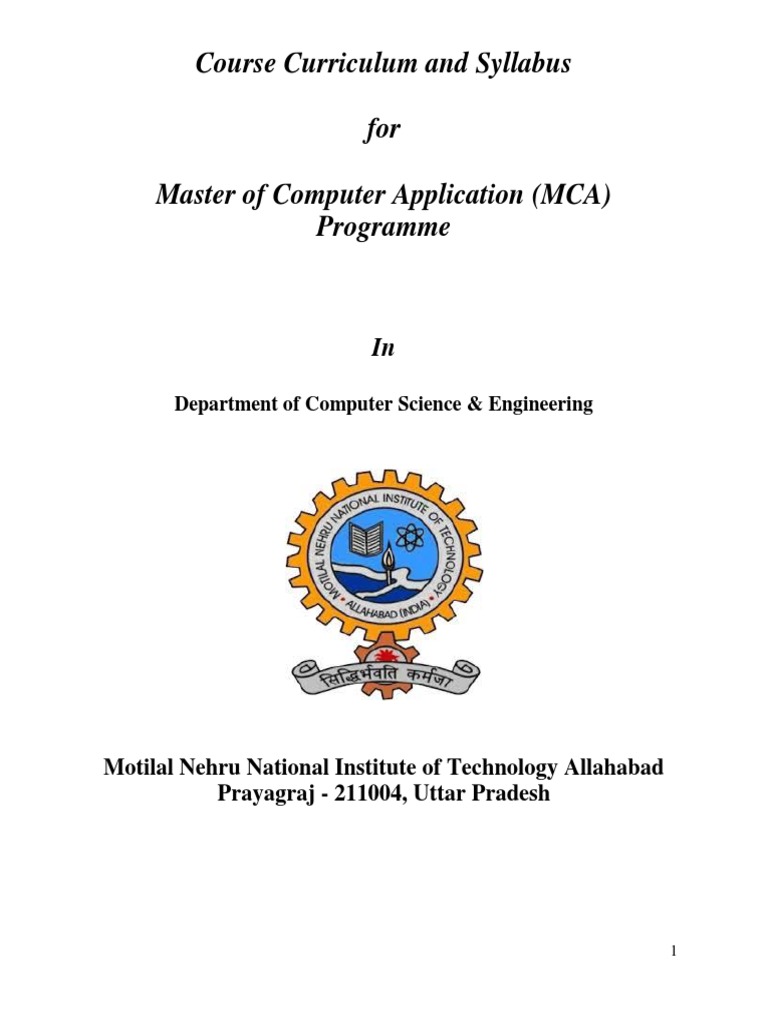 Course Curriculum And Syllabus For Mca Pdf Databases C Programming Language 9775