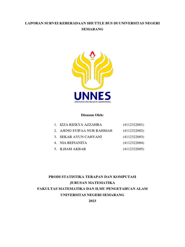 Kel1 Survey Shuttle Bus Unnes | PDF