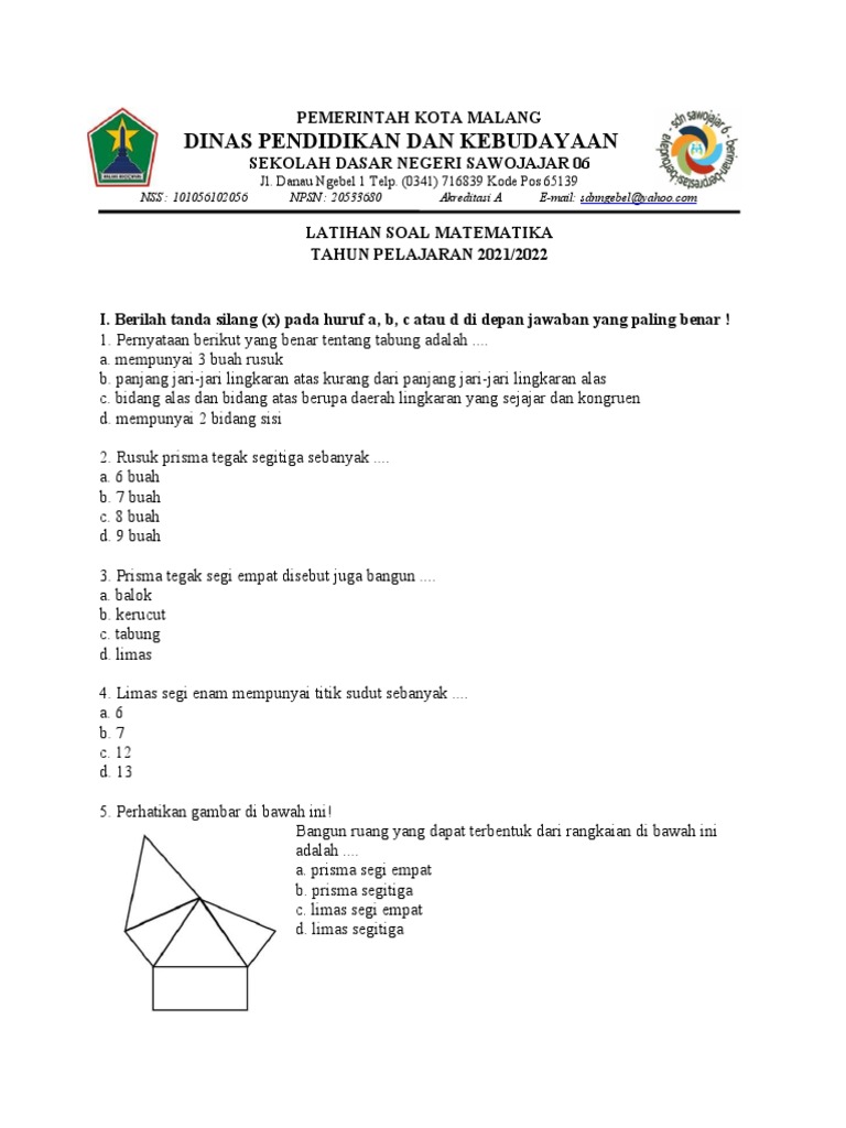 Soal Matematika | PDF | Metode & Bahan Ajar | Griya & Taman