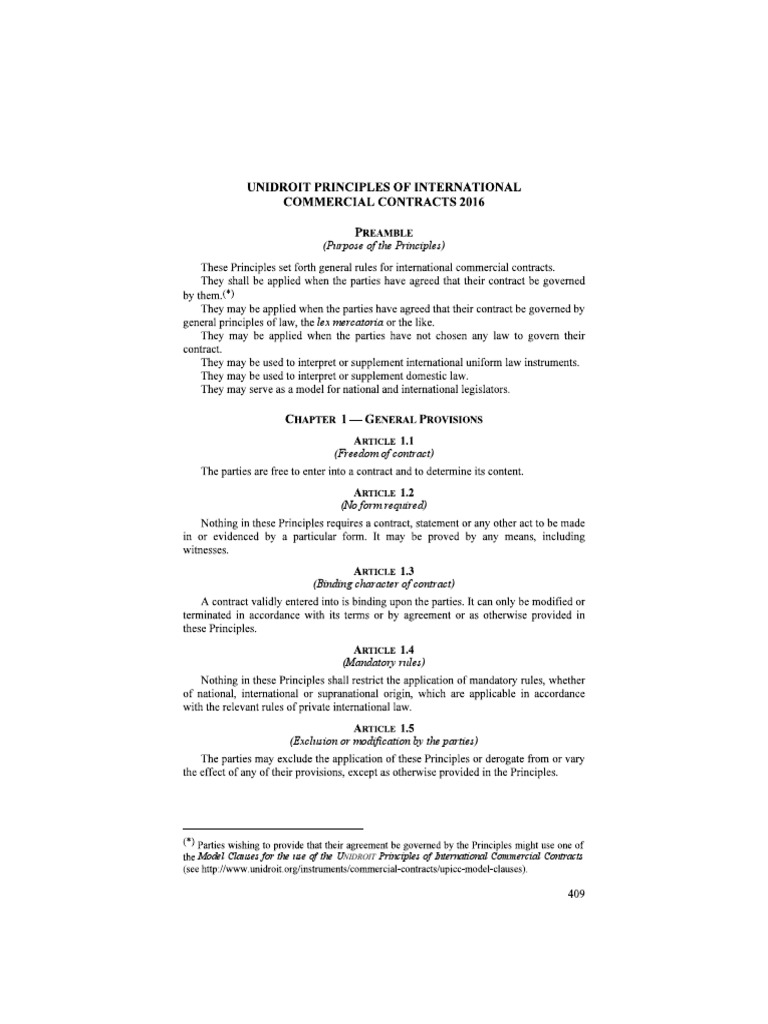3 - UNIDROIT 2016 - Articles Only | PDF | Law