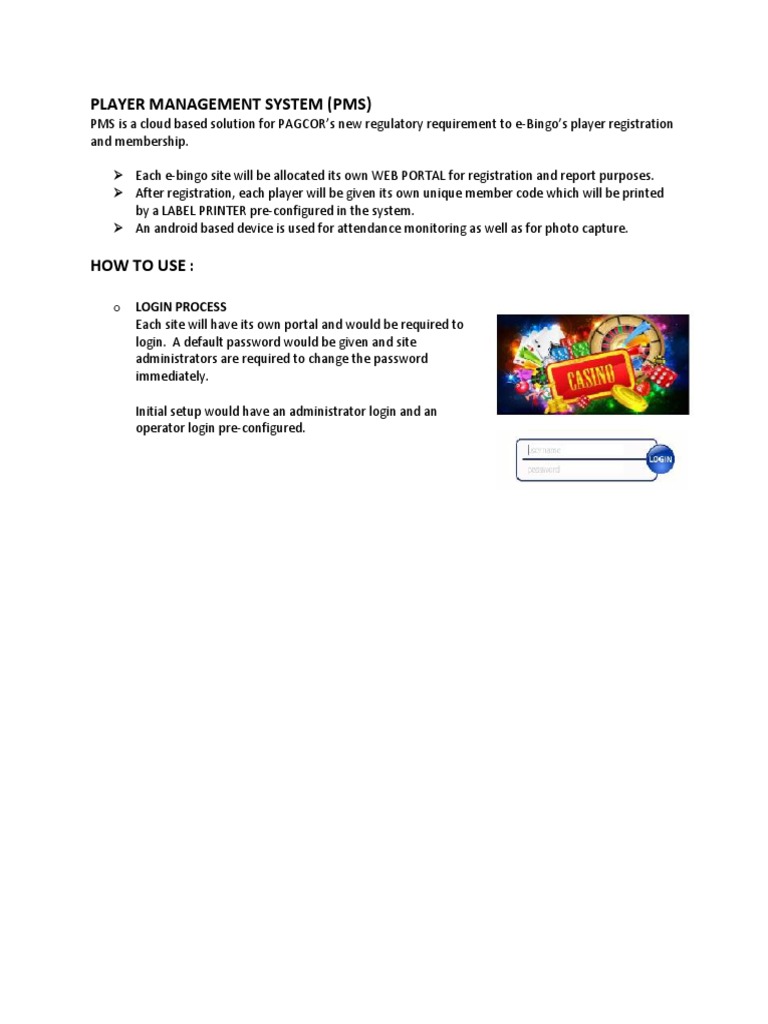 Player Management System | PDF | Barcode | Login