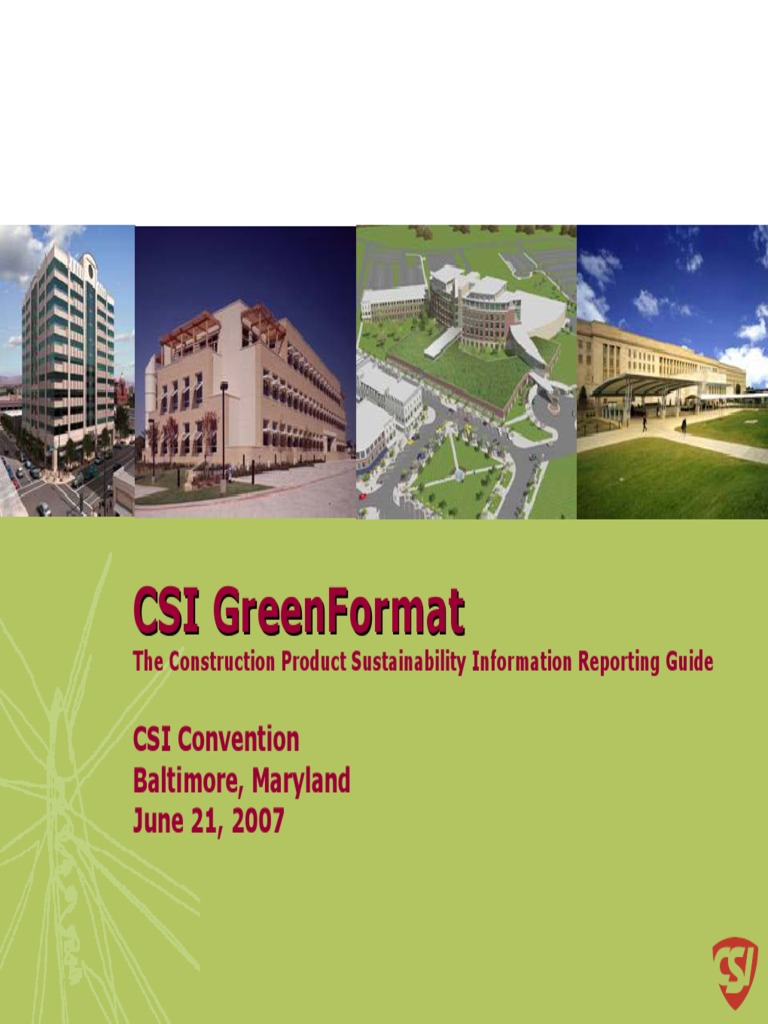 Csi Greenformat | PDF | Life Cycle Assessment | Waste Management