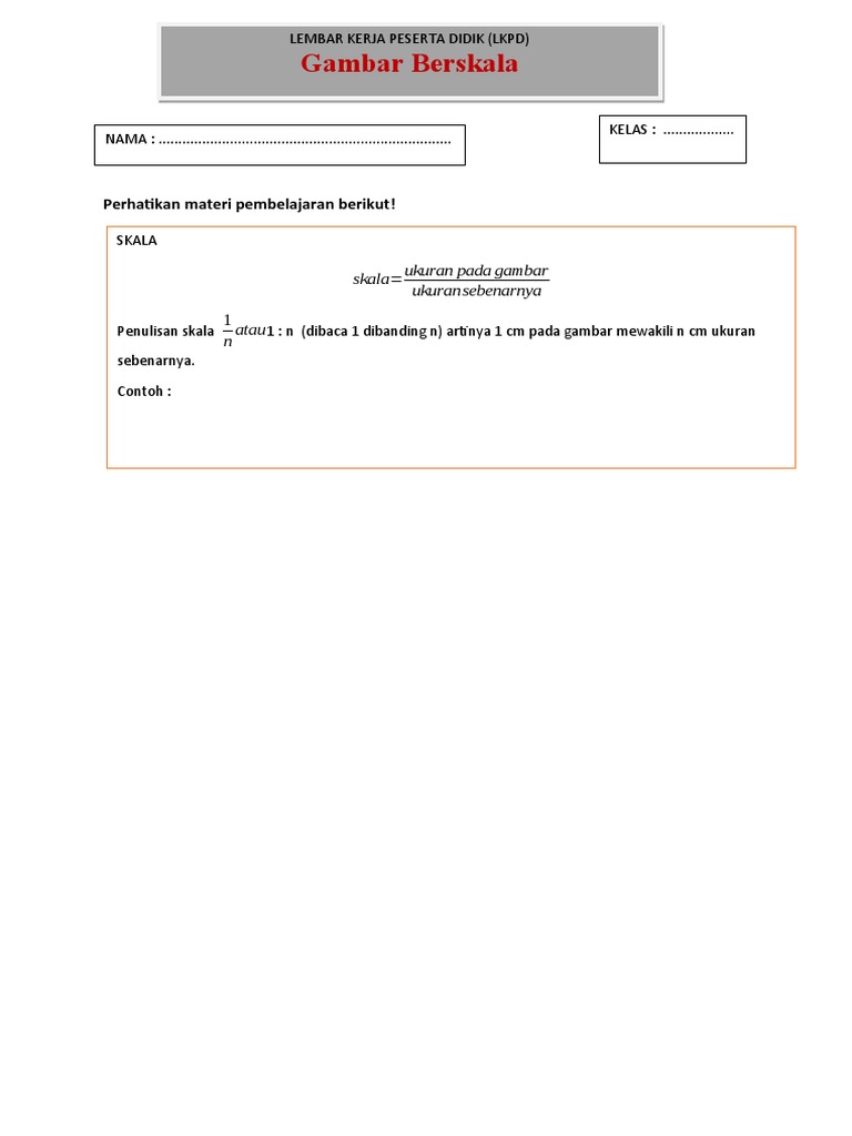 LKPD Perbandingan - Skala | PDF