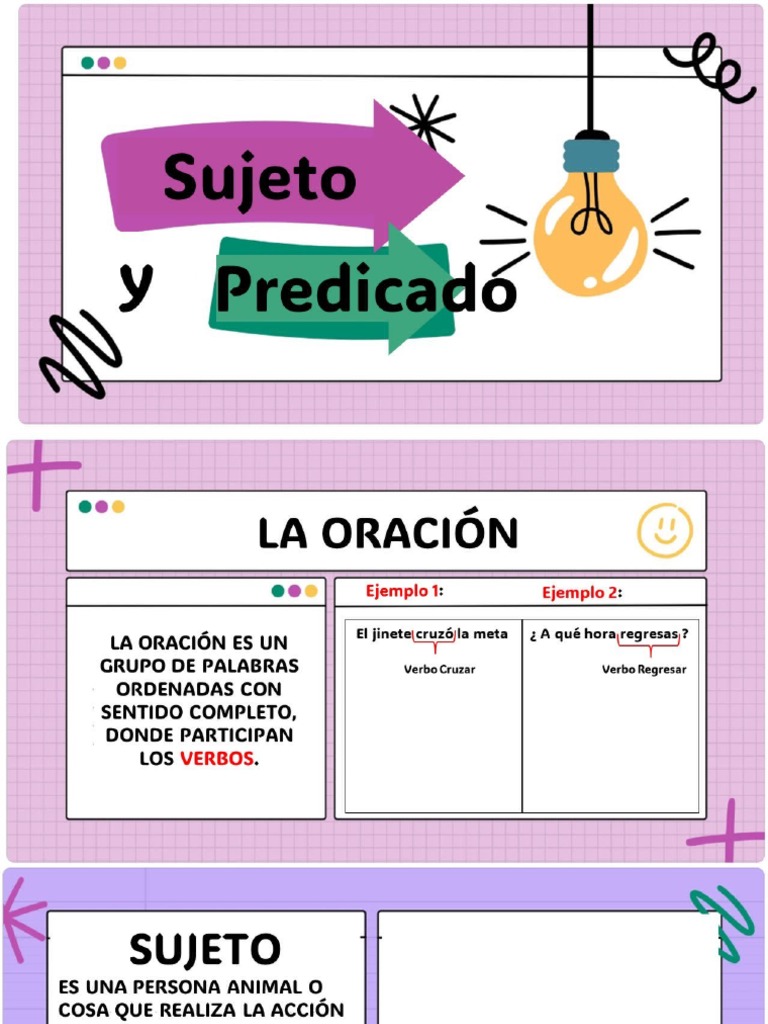 Sujeto y Predicado para Presentar | PDF