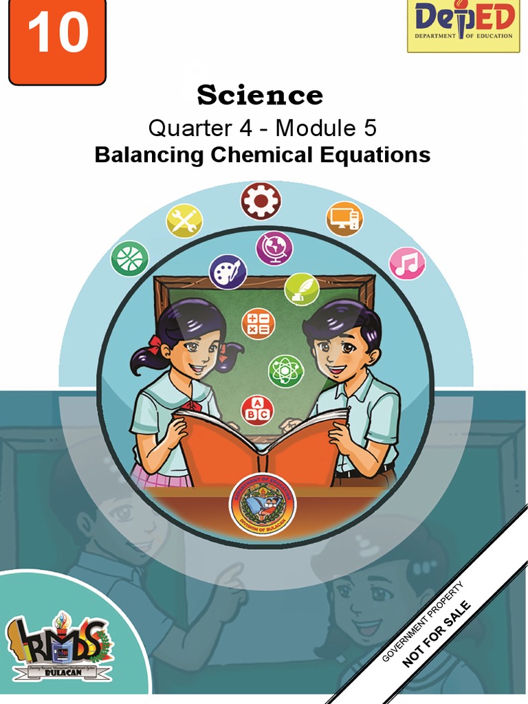 SCIENCE 10 Q4 Module 5 Balancing Chemical Equations | PDF | Chemistry | Chemical Reactions