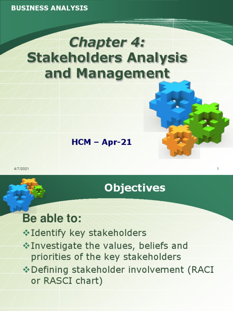 Chapter4 Stakeholders Management | PDF | Business Analysis | Stakeholder (Corporate)