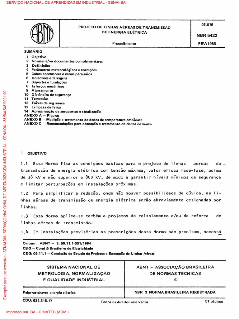 NBR 5422-1985-Linhas de Transmissão | Download grátis PDF | Transmissão ... NBR 5422-1985-Linhas de Transmissão | Download grátis PDF | Transmissão ...