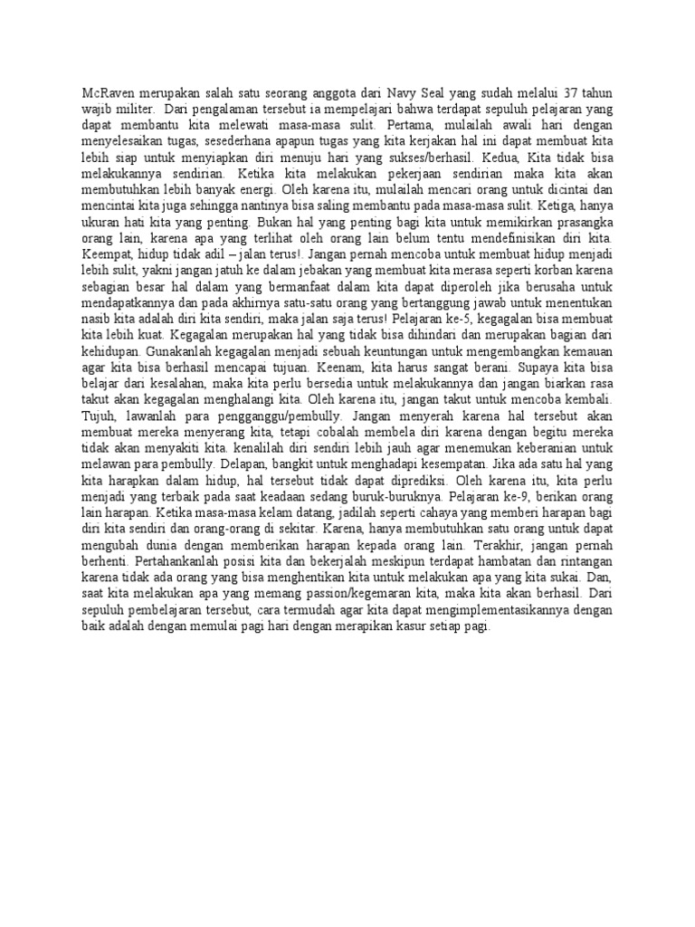 Make Your Bed Summary - Review | PDF