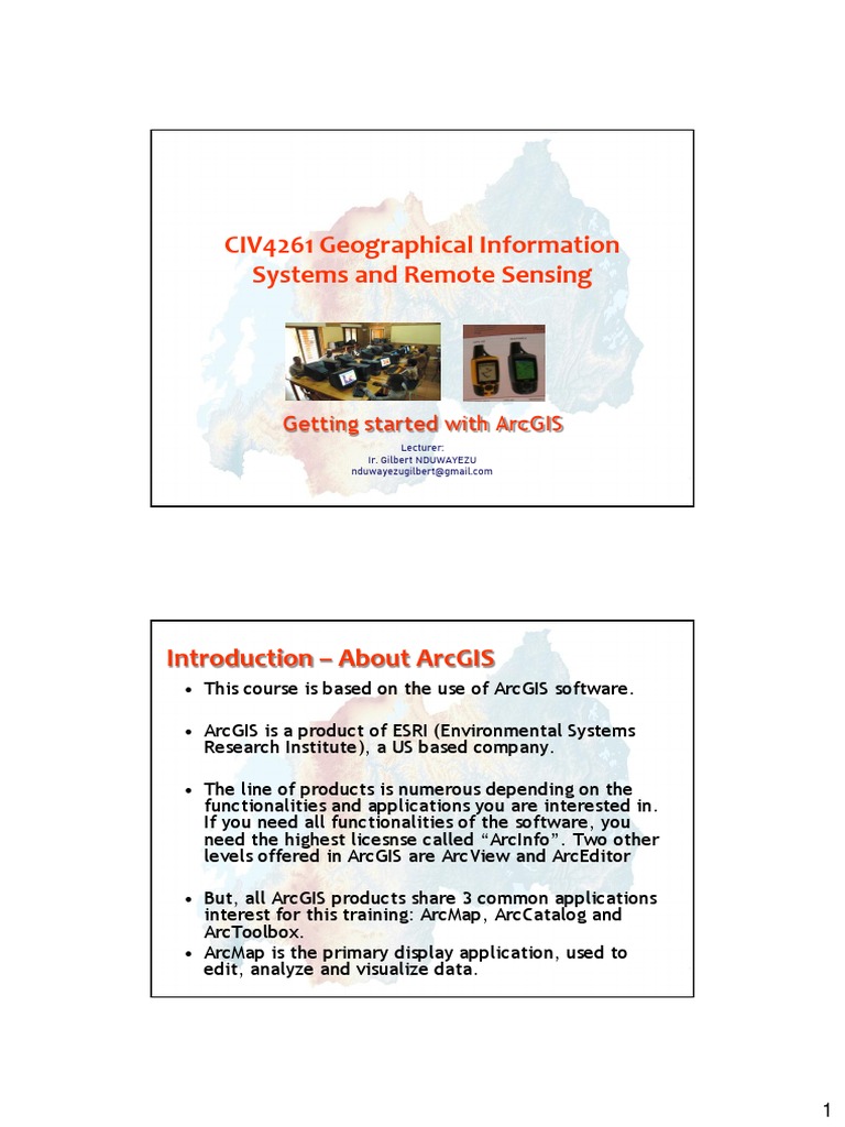 UNIT-1b L1 - Getting - Started - With - ArcGIS | PDF | Arc Gis | Esri