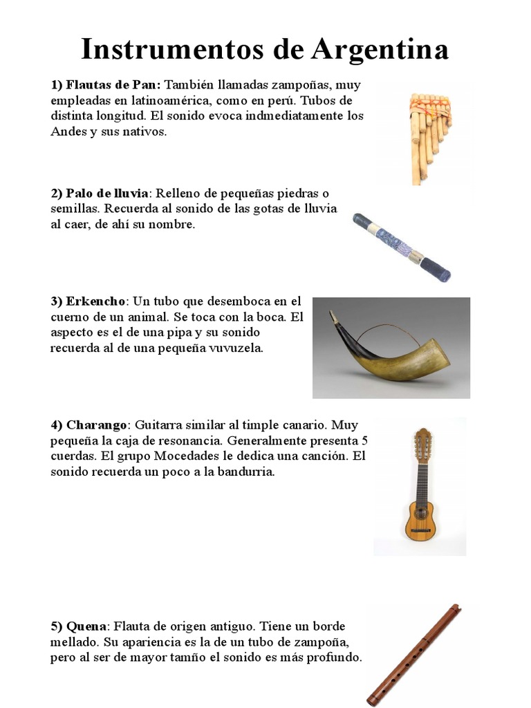 Instrumentos Musicales Típicos de Argentina | PDF | Arte