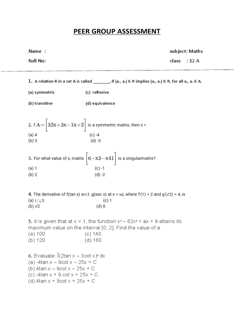 Maths MCQs Practice | PDF | Teaching Methods & Materials