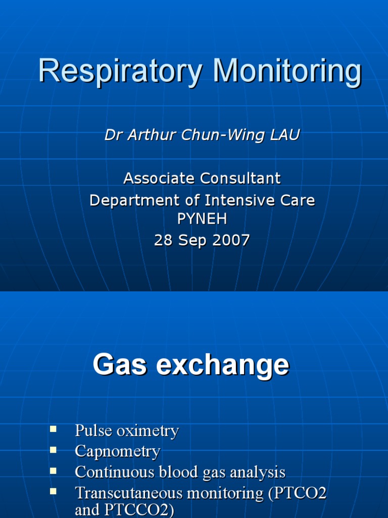 Respiratory Monitoring Backup | PDF | Hemoglobin | Blood