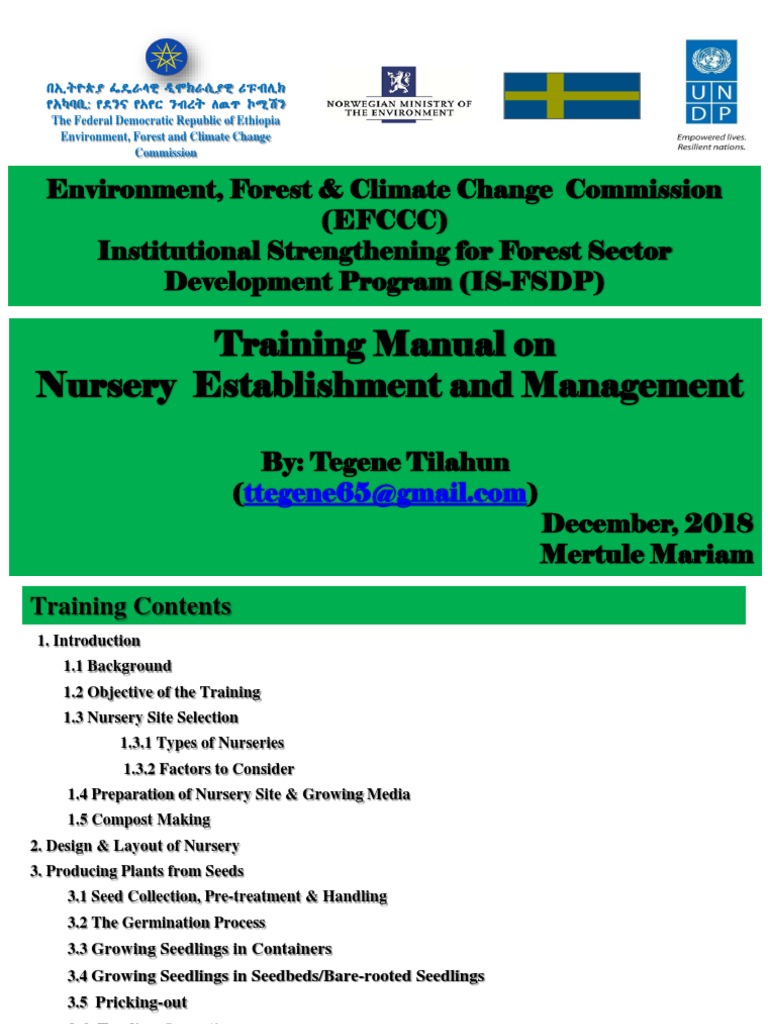 Nursery Establishment and Management Guide | PDF | Compost | Plant Nursery
