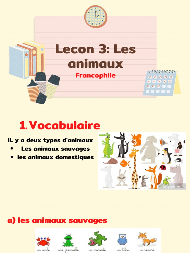 Lecon 4 Les Animaux | PDF