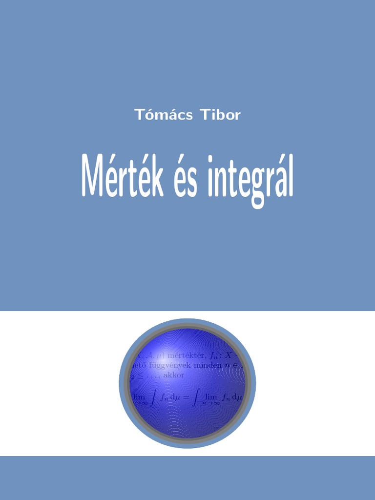 Tómács - Mérték És Integrál | PDF