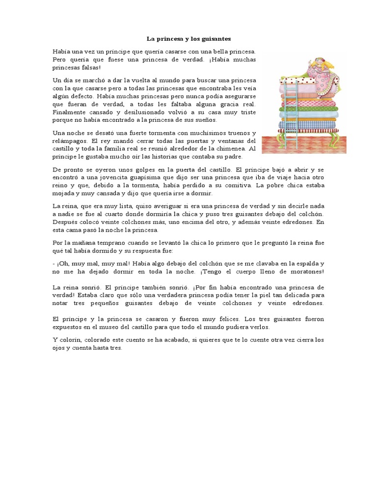 La Princesa y Los Guisantes | PDF