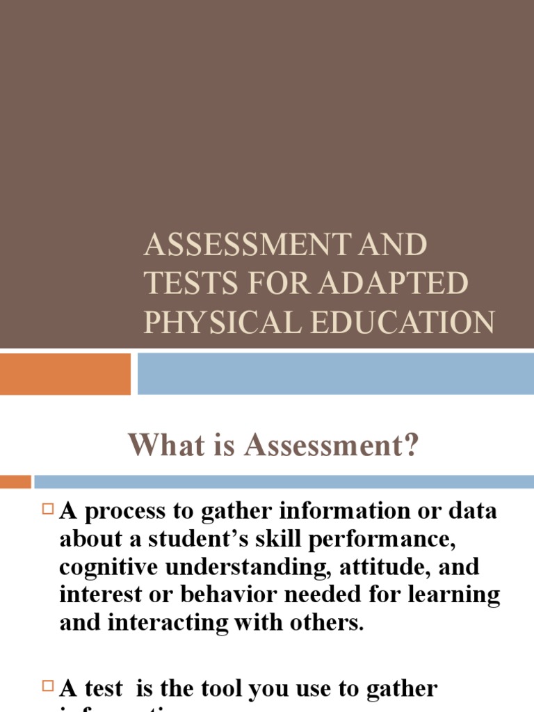 Assessmentand Tests | PDF