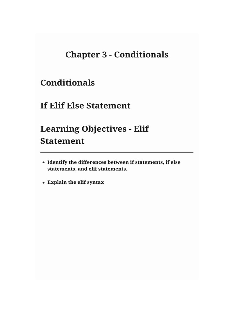 If Elif Else 10 | PDF | Metalogic | Syntax (Logic)