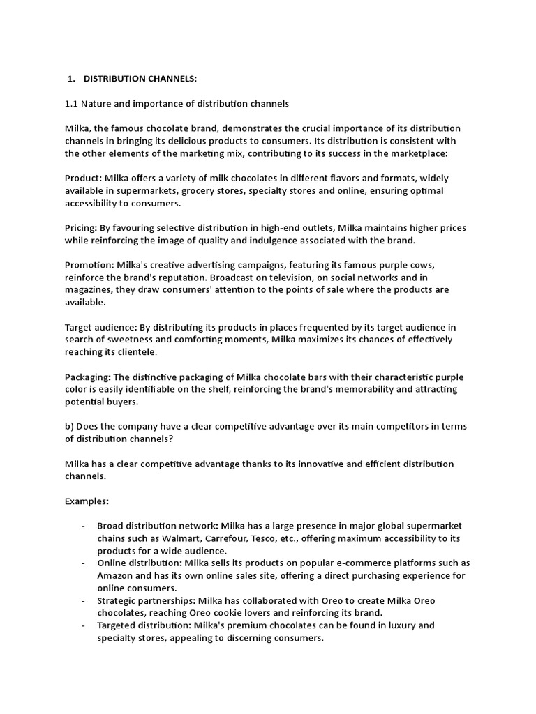 Texte Milka Presentation 2 | Download Free PDF | Retail | Supermarket