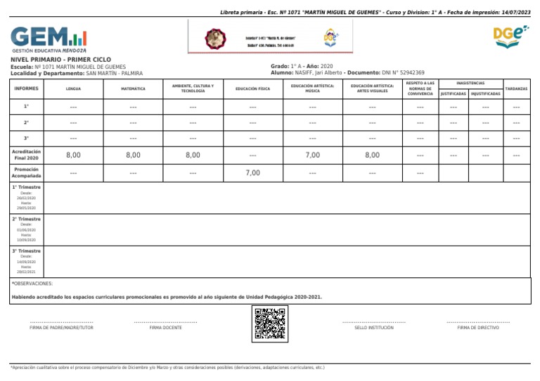 Libreta Primaria | PDF | Aprendizaje