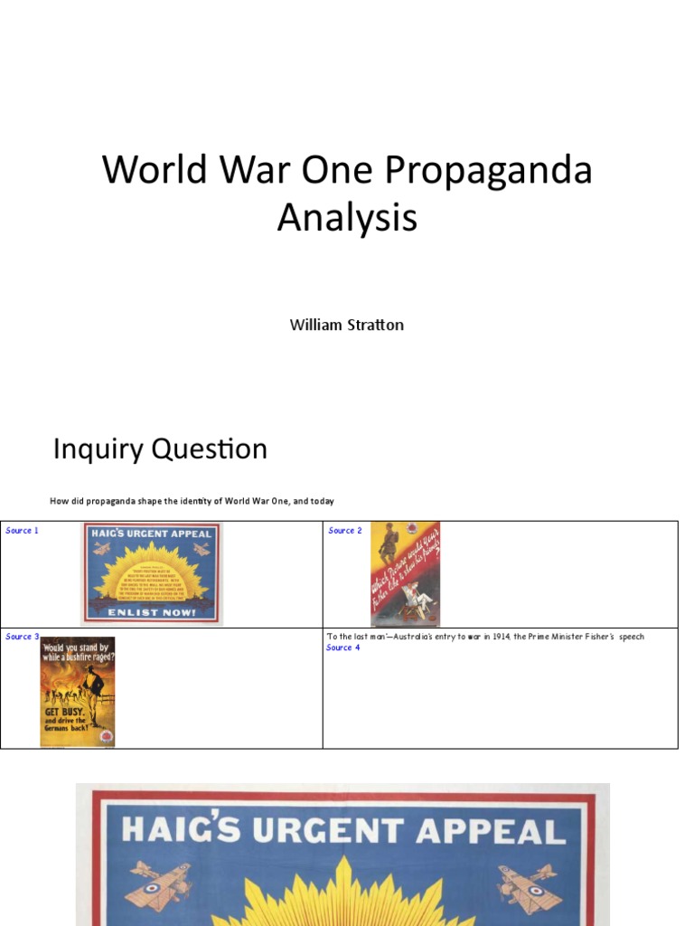 A2 William Stratton Propaganda Slide Show | PDF