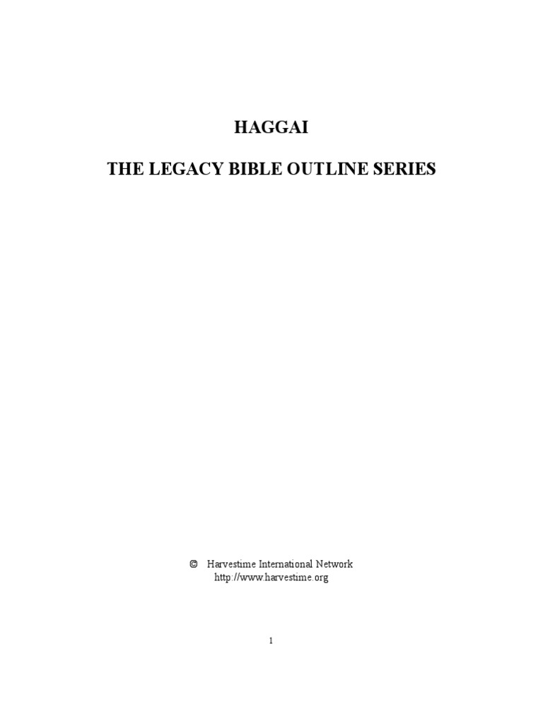 Haggai Outline | PDF