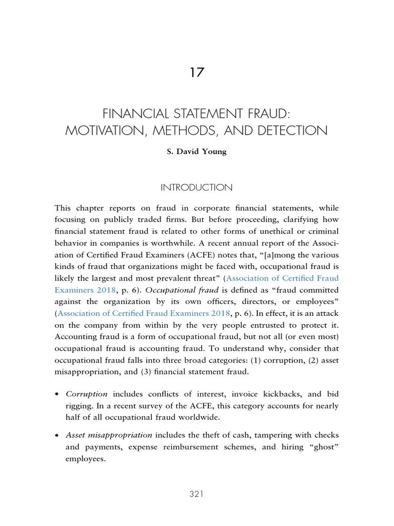 Financial Statement Fraud | PDF | Accounting | Audit