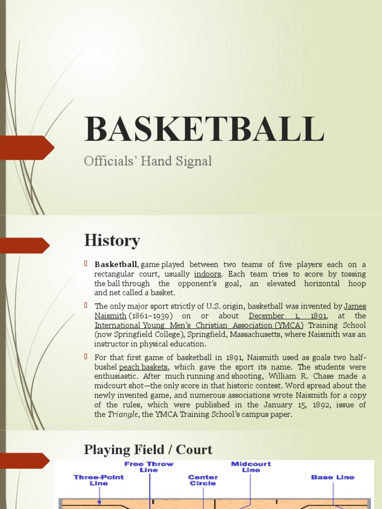 Basketball Officials' Hand Signals Guide | PDF | Games Of Physical ...