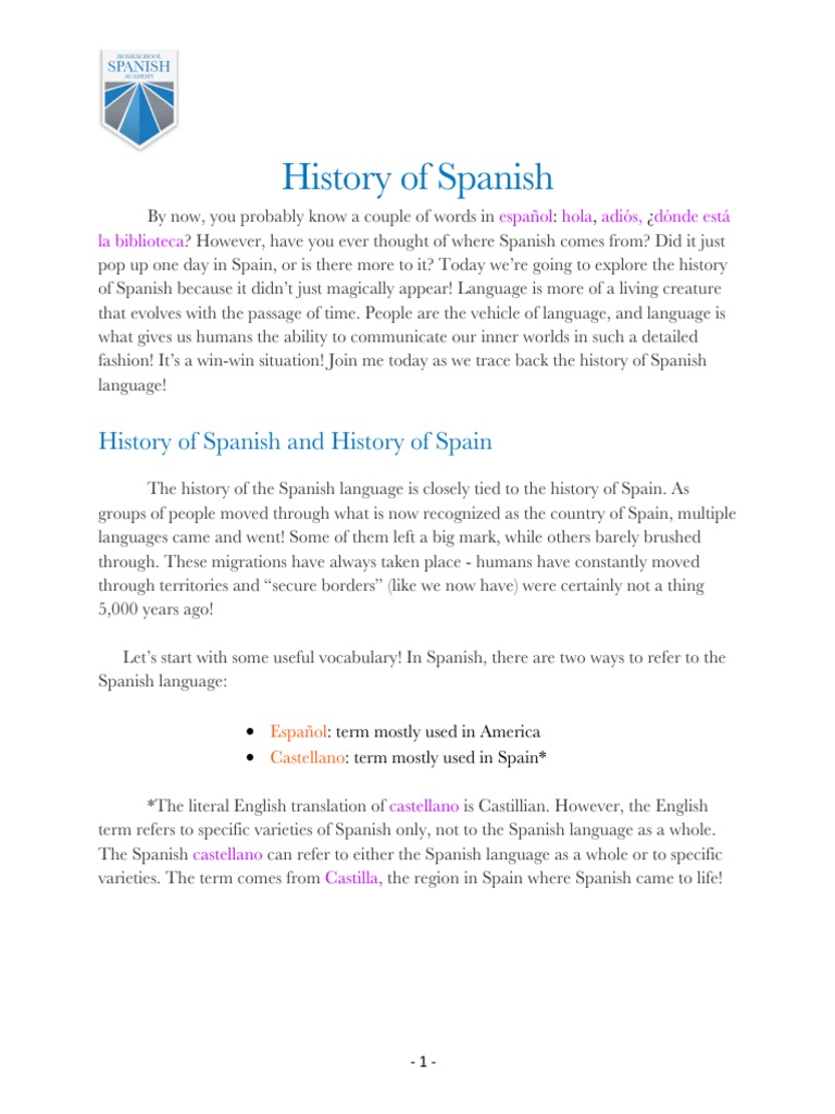 Spanish Language Origins | PDF | Spanish Empire | Moors