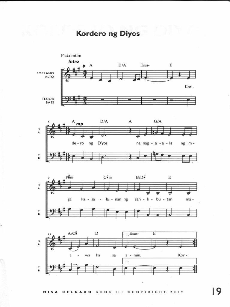 Kordero ng Diyos - Misa Delgado Book 3 | PDF