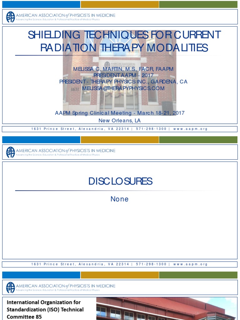 Shielding Techniques For Current Radiation Therapy Modalities | PDF