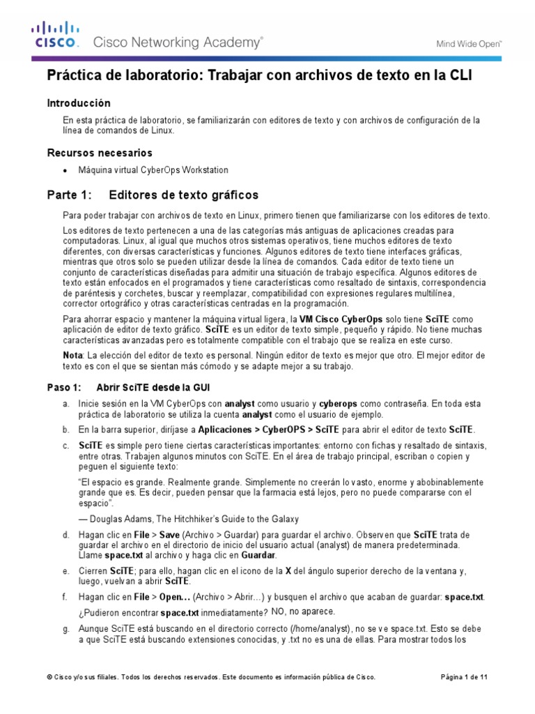 Lab1 Trabajando Con Archivos de Texto en La CLI | PDF | Archivo de computadora | Interfaz de ...