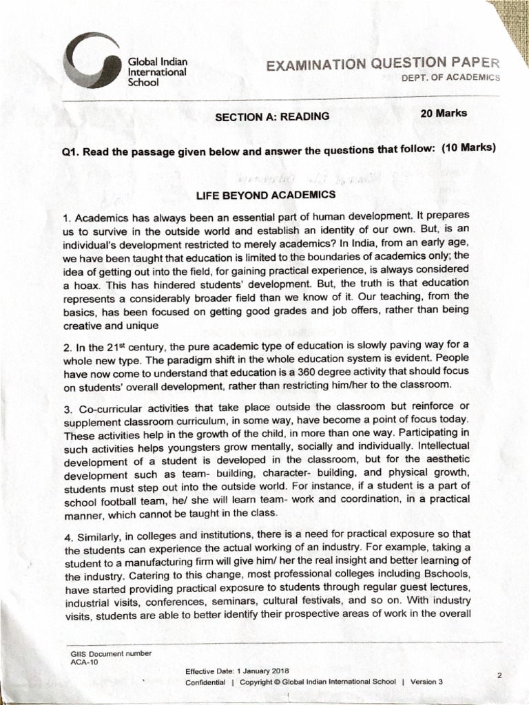 PB2 English Pape | PDF