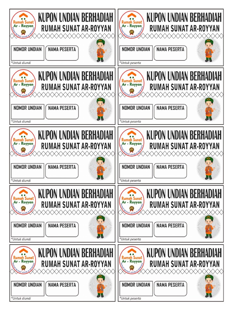 contoh KUPON UNDIAN | PDF