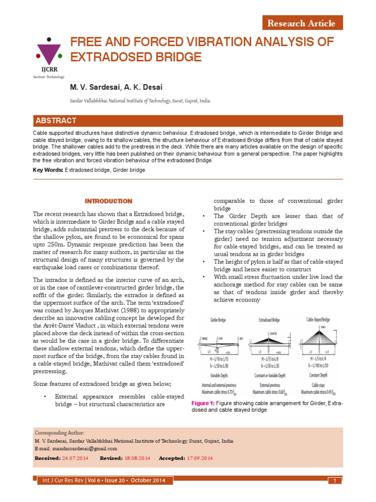 FREE AND FORCED VIBRATION ANALYSIS OF Extradosed Bridges | PDF