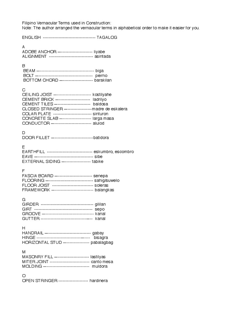 CONSTRUCTION-TERMS-IN-VERNACULAR-FAMOUS-FILIPINO-BUILDINGS | PDF ...