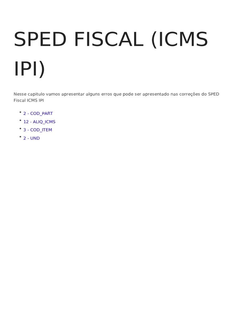 Sped Fiscal Icms Ipi | PDF | Informática