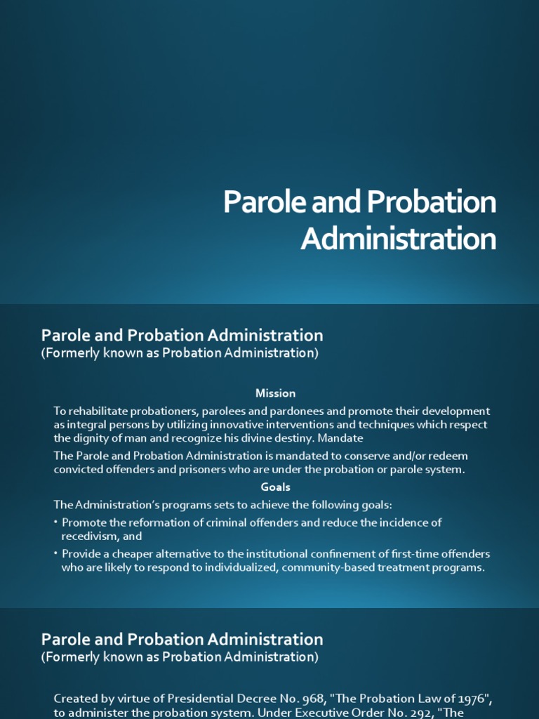 Parole and Probation | PDF | Social Science