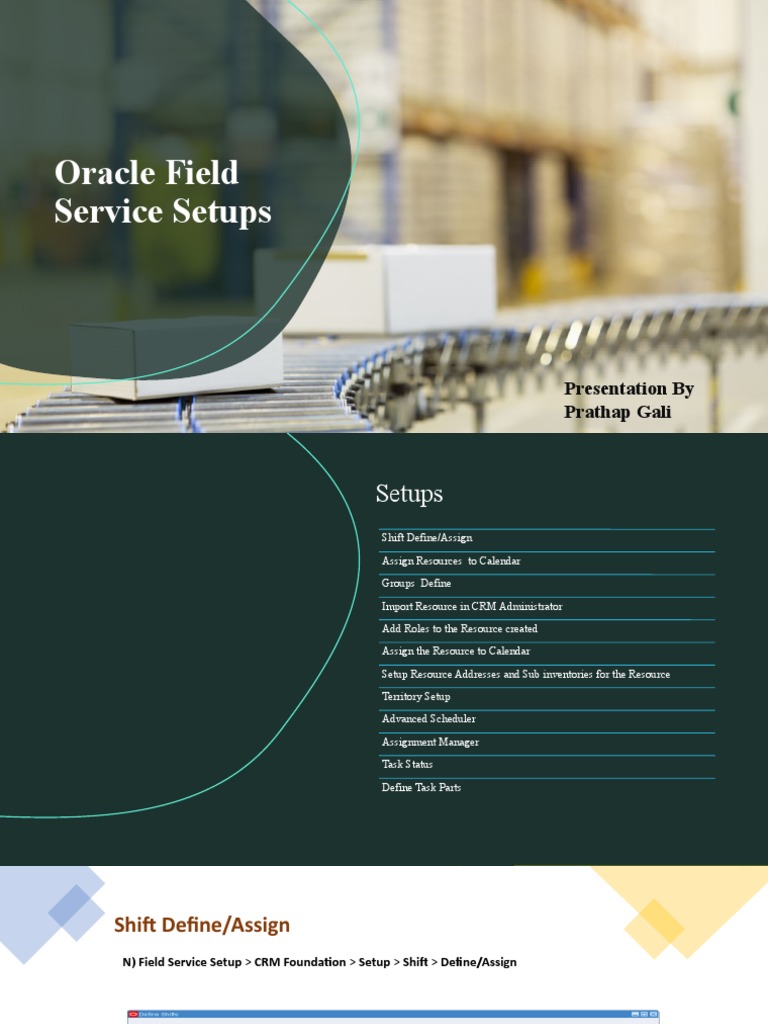 Oracle Field Service Setups | PDF