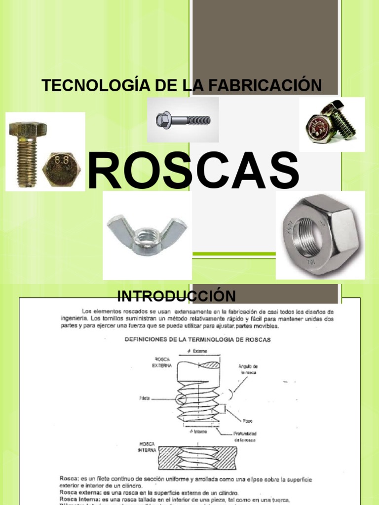 Tecnología de La Fabricación-Roscas | PDF