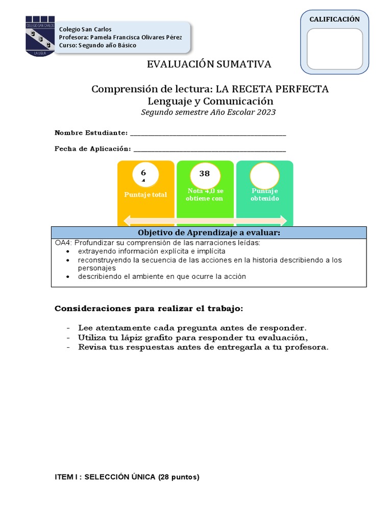 Prueba Receta Perfecta Pdf 0551