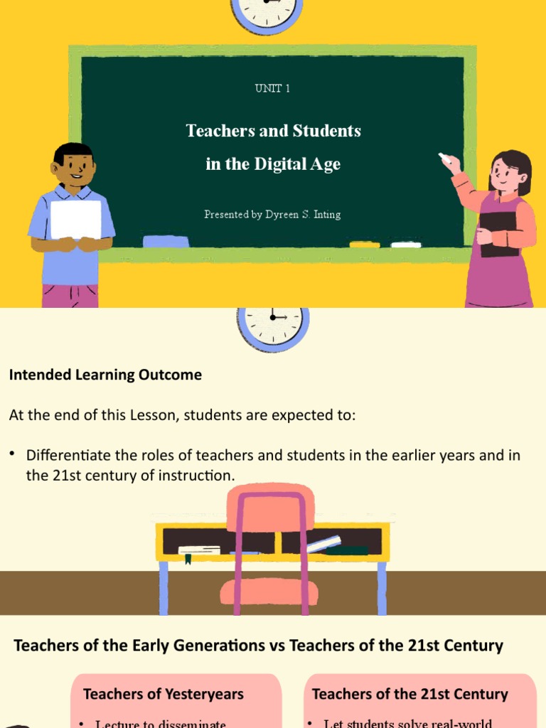 Unit 1 - Teachers and Students in The Digital Age | PDF | Teachers ...