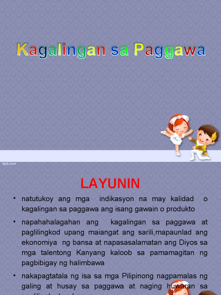 Kagalingan Sa Paggawa W1 | PDF