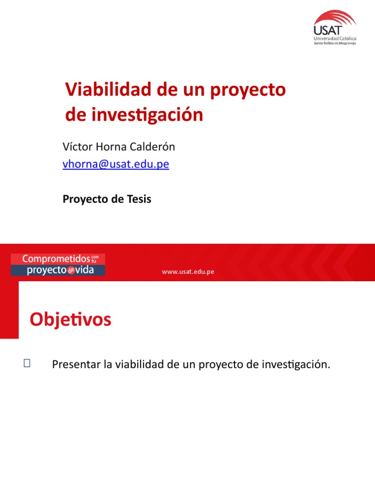 Sesión 2 Viabilidad de Un Proyecto de Investigación | PDF | Business ...