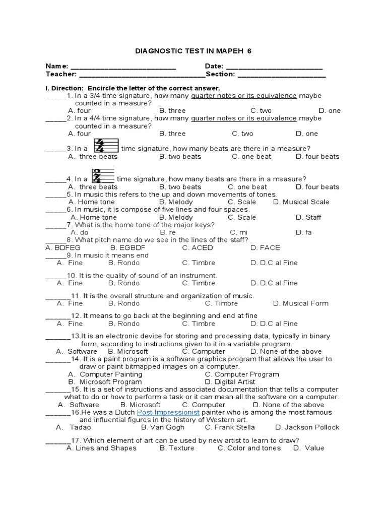 Mapeh 6 | PDF | Software